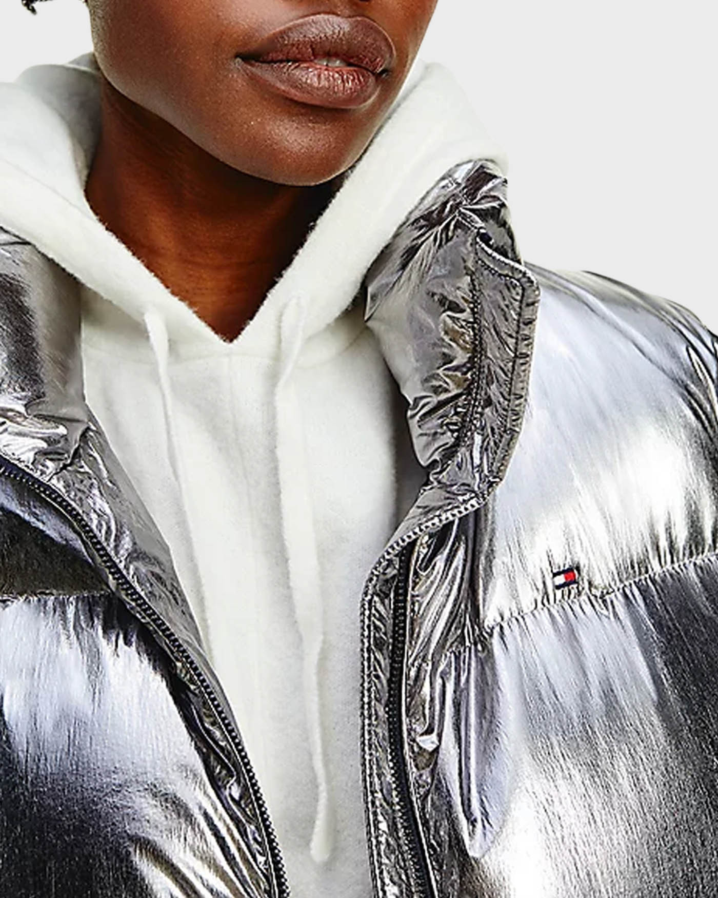 TOMMY HILFIGER GLOSS FOIL DOWN PUFFER ΓΥΝΑΙΚΕΙΟ ΑΜΑΝΙΚΟ ΜΠΟΥΦΑΝ ...