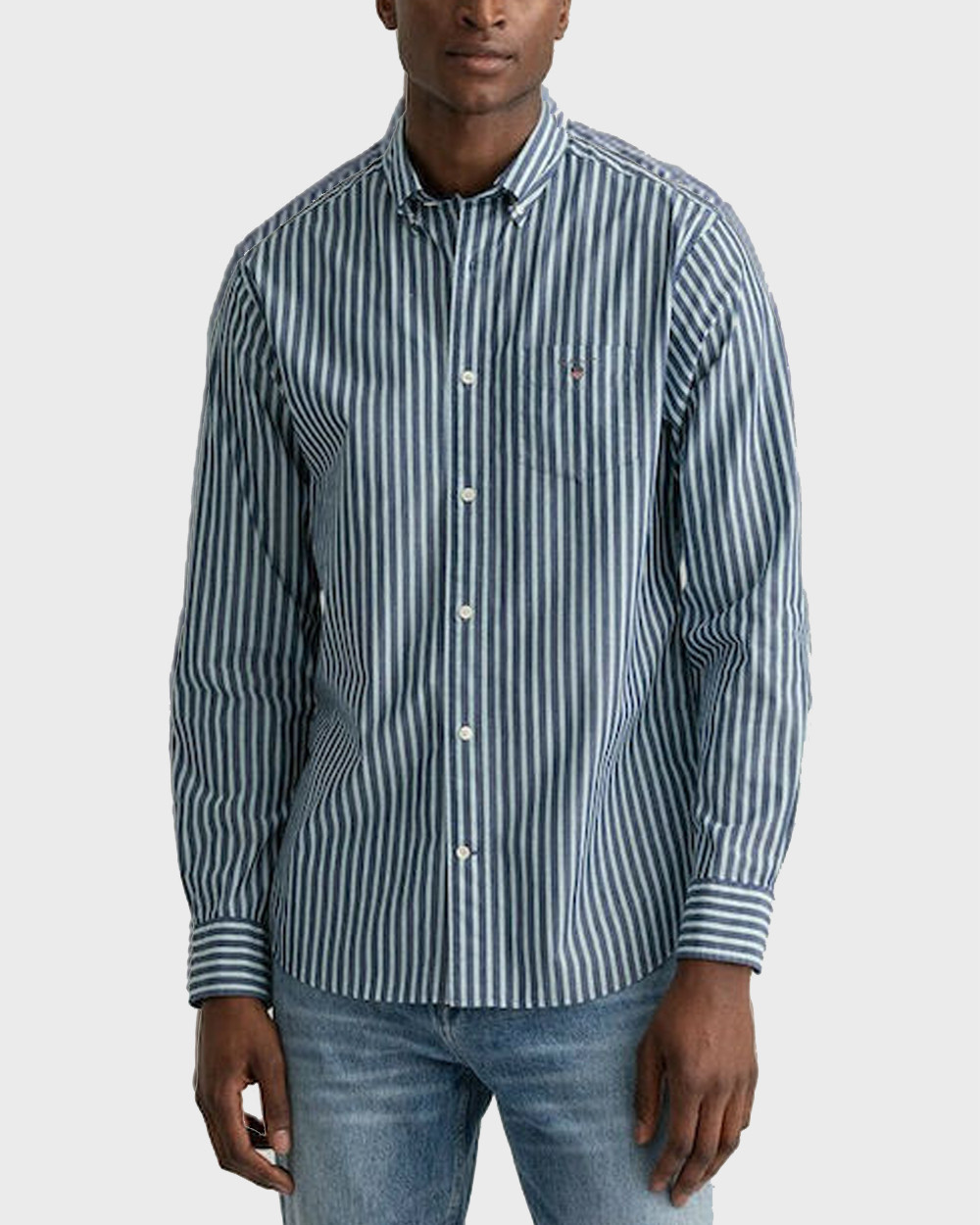 GANT ΑΝΔΡΙΚΟ ΠΟΥΚΑΜΙΣΟ REG POPLIN STRIPE BD - 3020770 - sagiakos-stores.gr