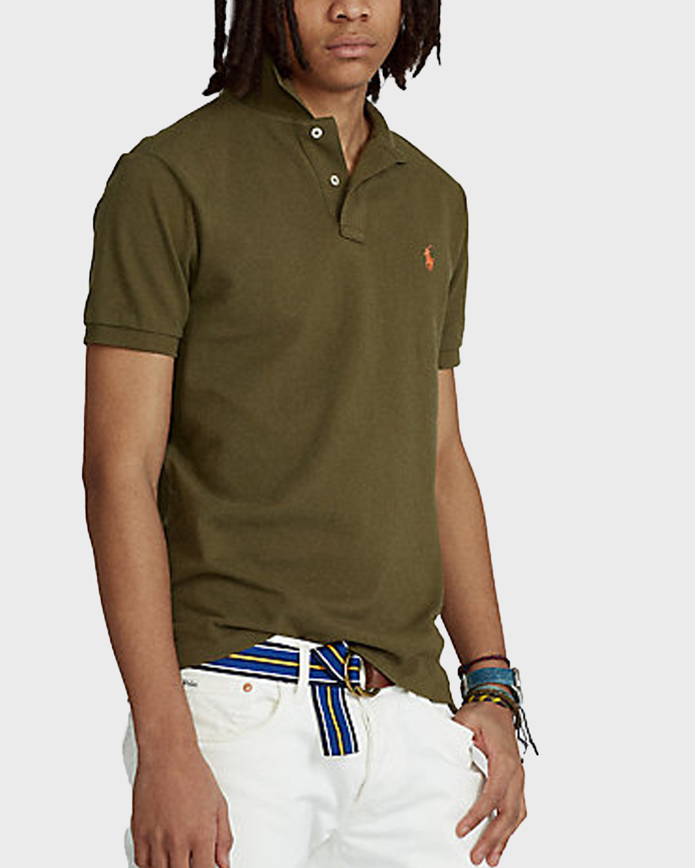 Polo Ralph Lauren Custom Slim Fit Mesh Polo Shirt - 710782592014 ...