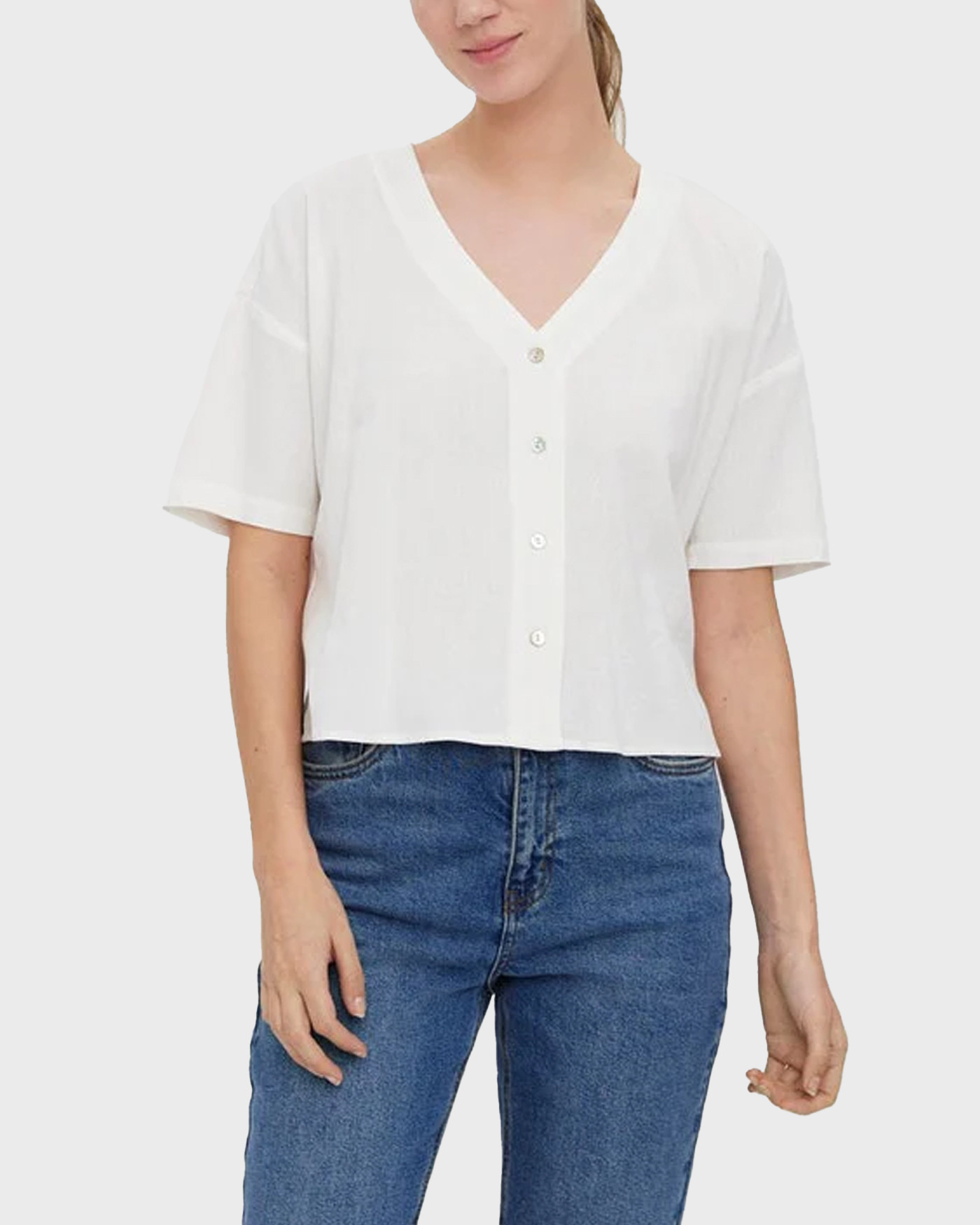 Vero Moda Γυναικείο Κροπ Πουκάμισο - 10260303 - sagiakos-stores.gr