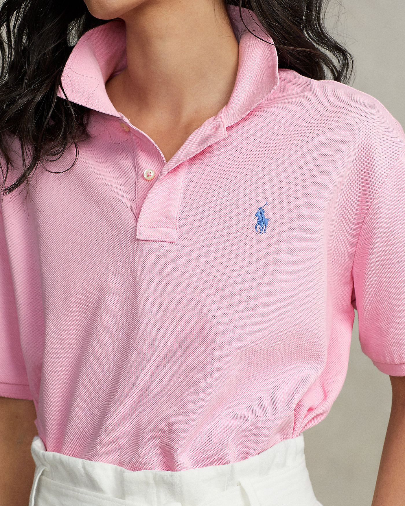Polo Ralph Lauren Cotton Cropped Boxy Fit Polo Shirt - 211863280001 ...