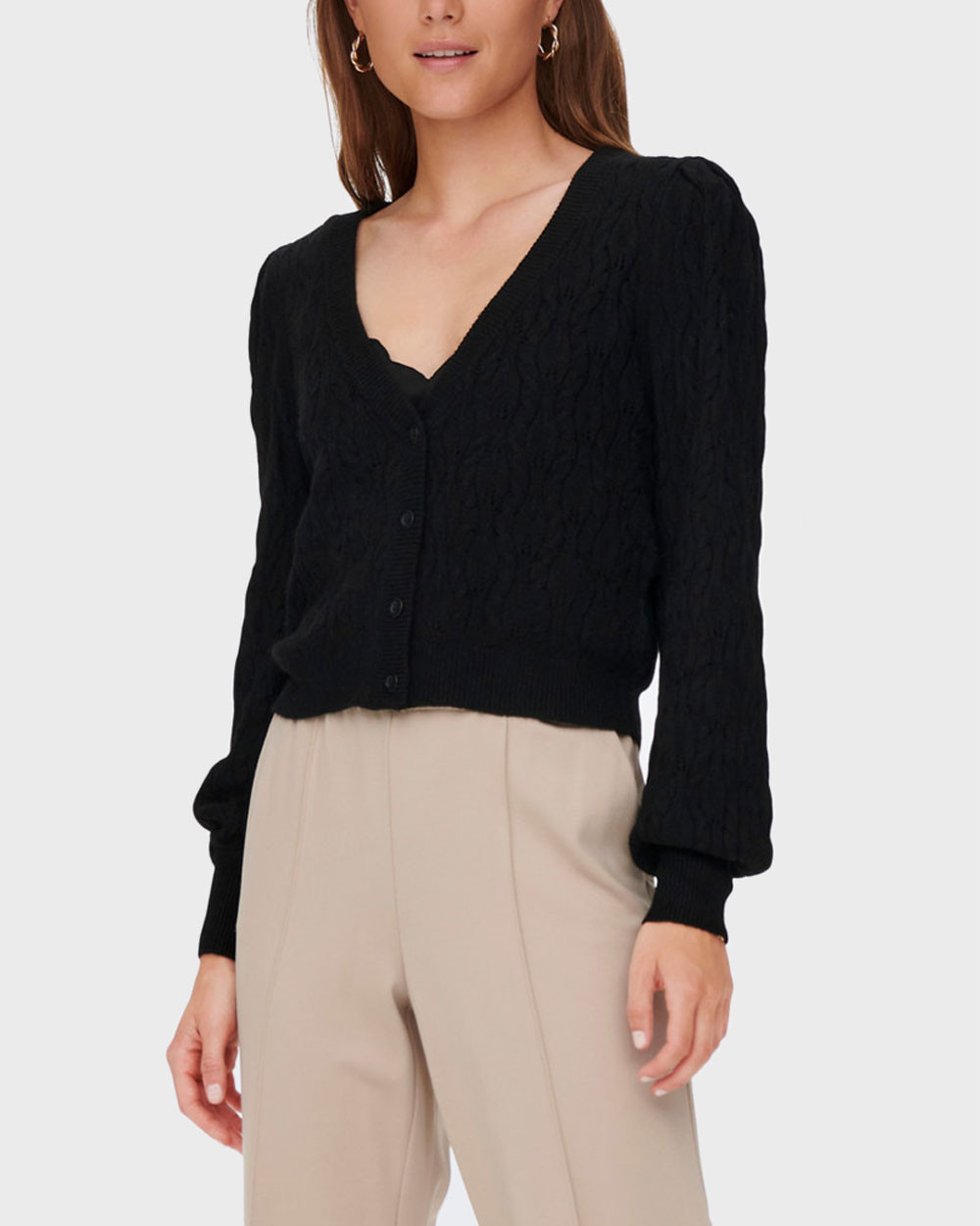 ONLY ΓΥΝΑΙΚΕΙΑ ΜΠΛΟΥΖΑ STRUCTURED KNITTED CARDIGAN - 15259297 ...