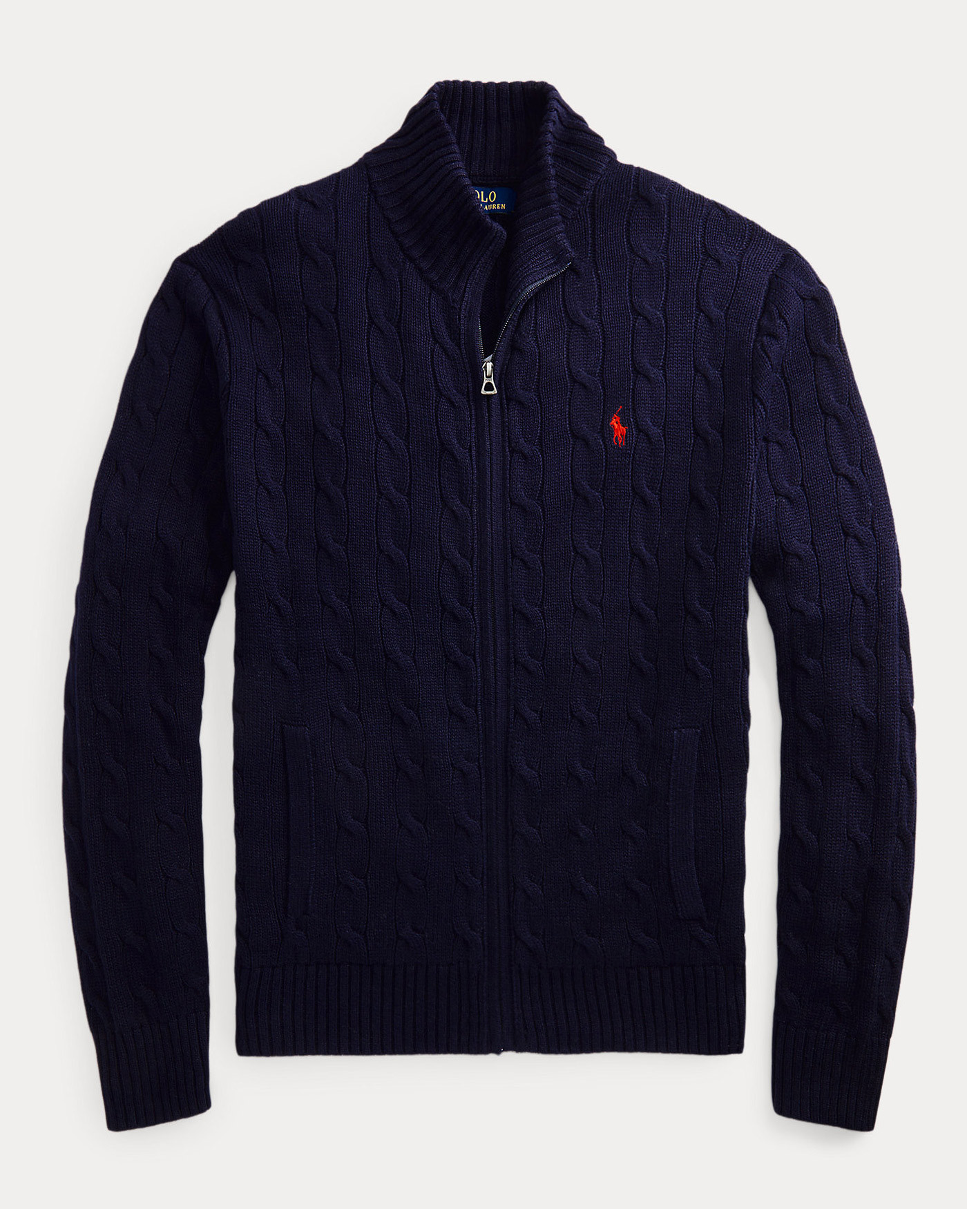 POLO RALPH LAUREN ΑΝΔΡΙΚΗ ZAKETA Cable-Knit Cotton Full-Zip Jumper ...