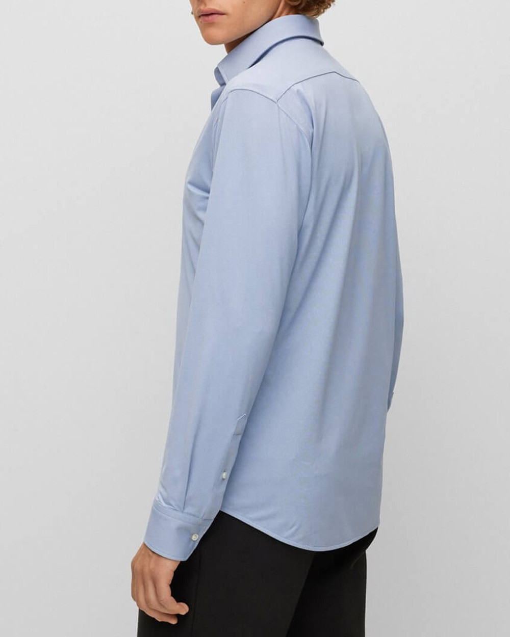 BOSS ANΔΡΙΚΟ ΠΟΥΚΑΜΙΣΟ REGULAR-FIT SHIRT IN MICRO-STRUCTURED ...
