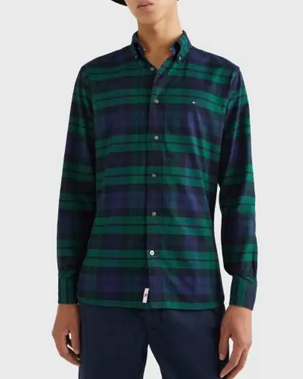 TOMMY HILFIGER ΑΝΔΡΙΚΟ ΠΟΥΚΑΜΙΣΟ ΜΕ ΣΧΕΔΙΟ ΤΑΡΤΑΝ ΣΕ ΚΑΝΟΝΙΚΗ ΓΡΑΜΜΗ ...