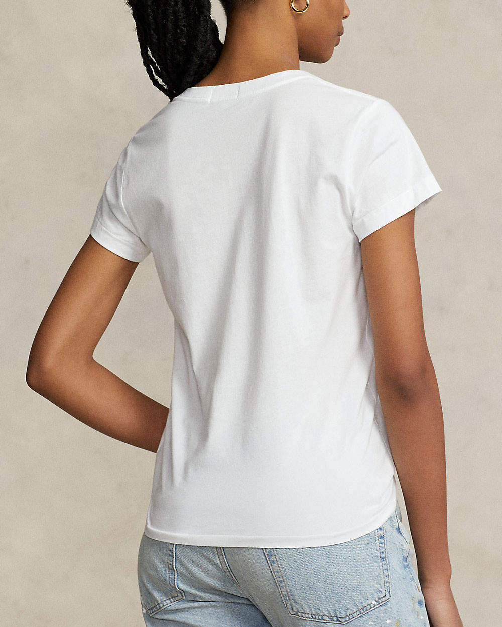 POLO RALPH LAUREN ΓΥΝΑΙΚΕΙΑ ΜΠΛΟΥΖΑ COTTON JERSEY V T-SHIRT ...