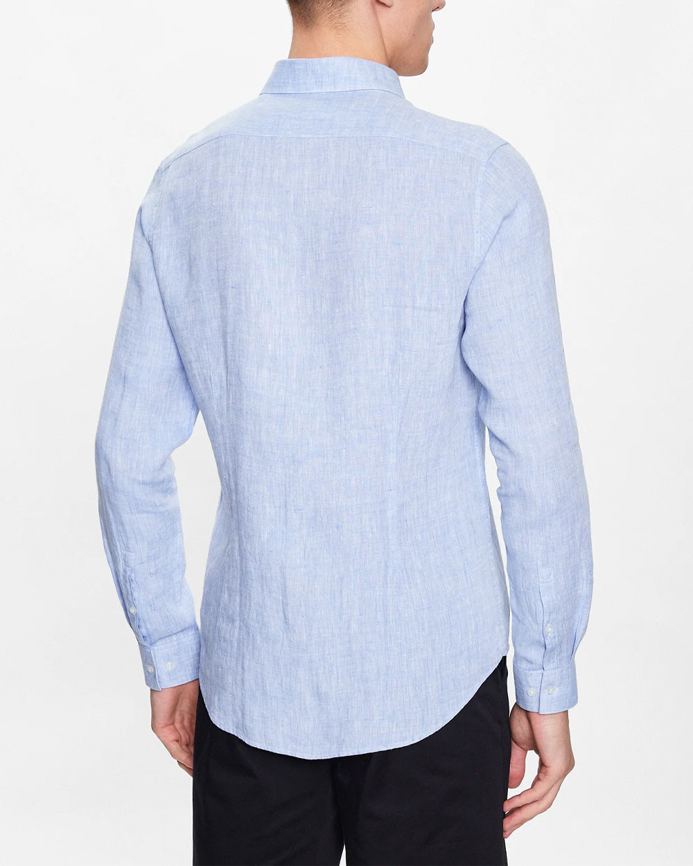 CALVIN KLEIN ΑΝΔΡΙΚΟ ΠΟΥΚΑΜΙΣΟ 100% ΛΙΝΑΡΙ ΜΑΚΡΥ ΜΑΝΙΚΙ SLIM FIT ...