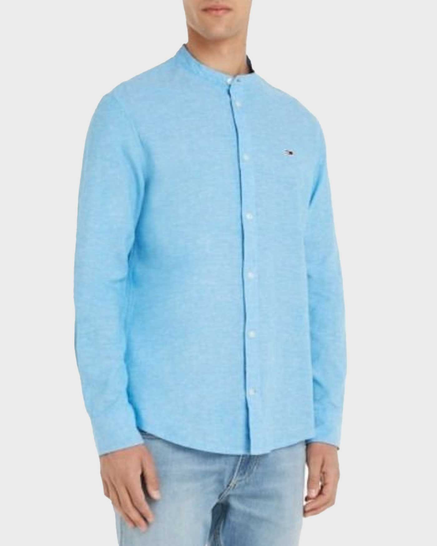 TOMMY HILFIGER ΤJM ΑΝΔΡΙΚΟ ΛΙΝΟ ΠΟΥΚΑΜΙΣΟ ΜΕ ΜΑΟ ΓΙΑΚΑ - DM0DM15927 ...