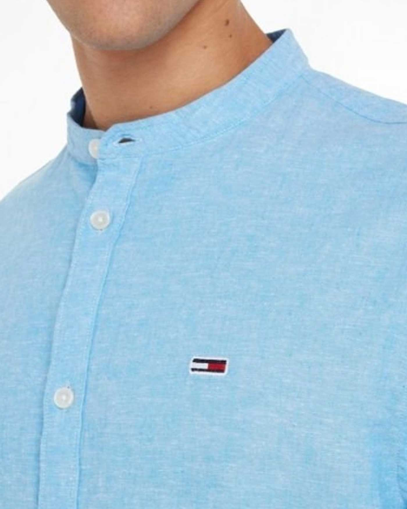 TOMMY HILFIGER ΤJM ΑΝΔΡΙΚΟ ΛΙΝΟ ΠΟΥΚΑΜΙΣΟ ΜΕ ΜΑΟ ΓΙΑΚΑ - DM0DM15927 ...