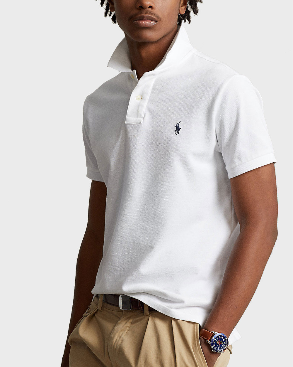 POLO RALPH LAUREN ΑΝΔΡΙΚΟ Custom Slim Fit Mesh Polo Shirt ...