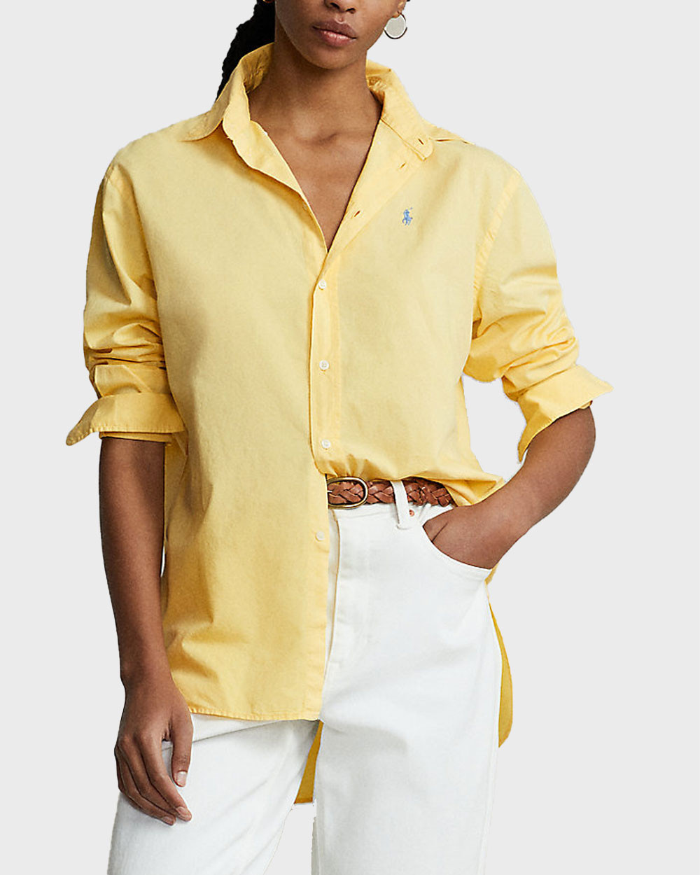 POLO RALPH LAUREN ΓΥΝΑΙΚΕΙΟ ΠΟΥΚΑΜΙΣΟ Oversize Cotton Twill Shirt ...