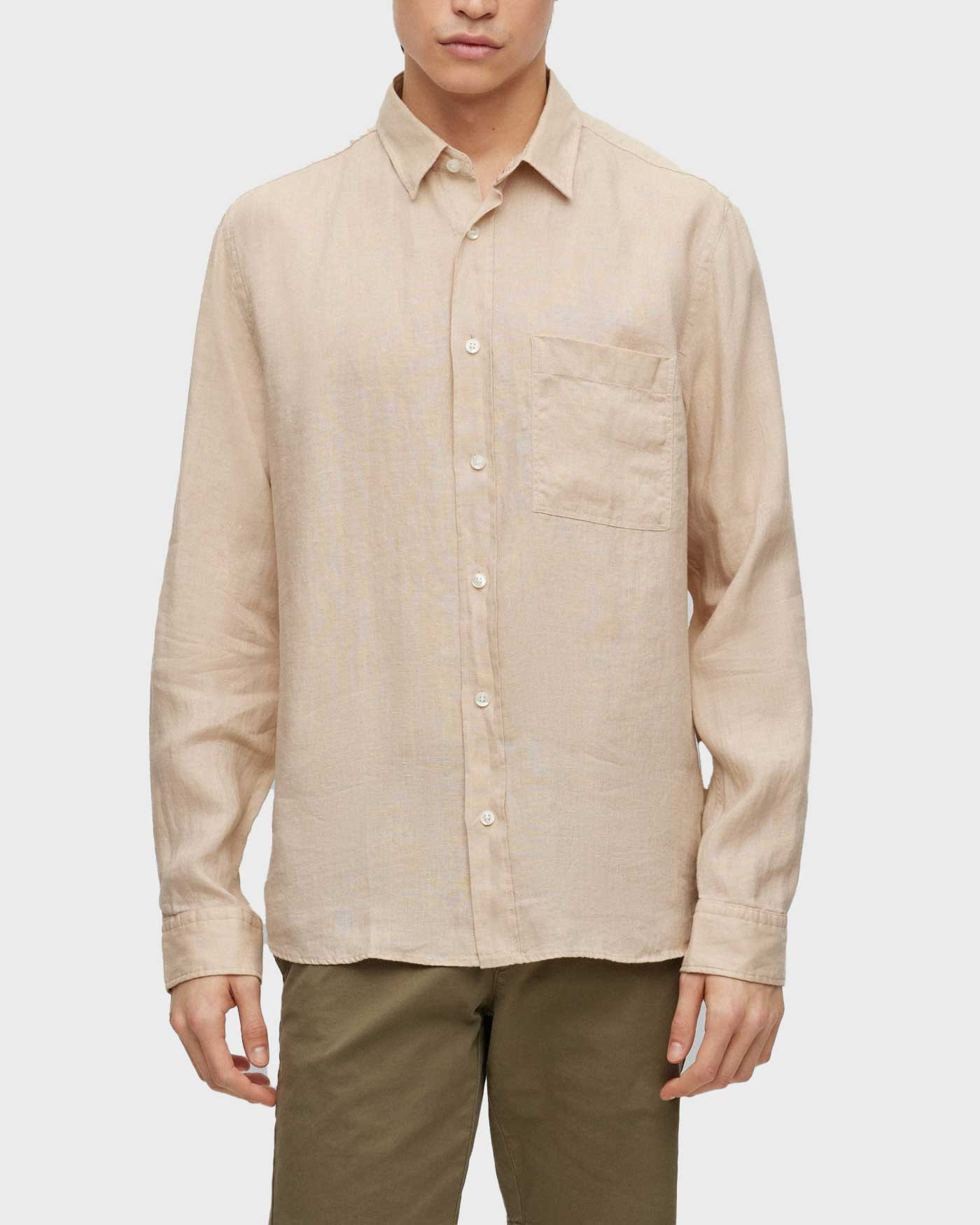 HUGO ΠΟΥΚΑΜΙΣΟ RELAXED FIT IN PURE LINEN - 50491790 - sagiakos-stores.gr