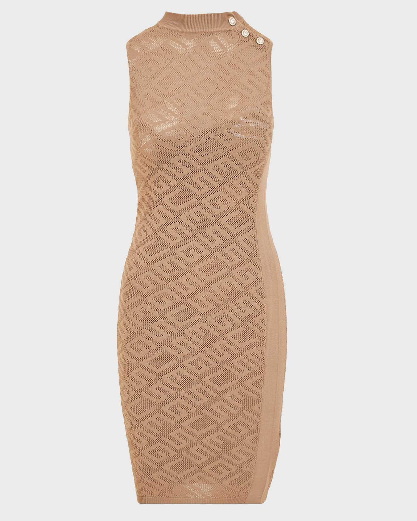 GUESS PAULA ΓΥΝΑΙΚΕΙΟ ΑΜΑΝΙΚΟ ΦΟΡΕΜΑ ME ΔΙΑΦΑΝΕΙΑ - W3GK62Z3600 ...