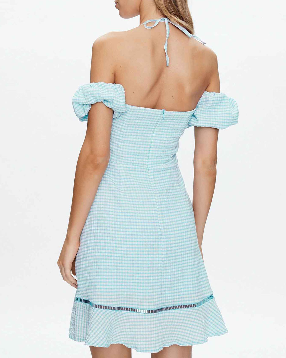 GUESS ΓΥΝΑΙΚΕΙΟ ΚΑΡΟ Gingham ΦΟΡΕΜΑ - W3GK28KBPS0 - sagiakos-stores.gr