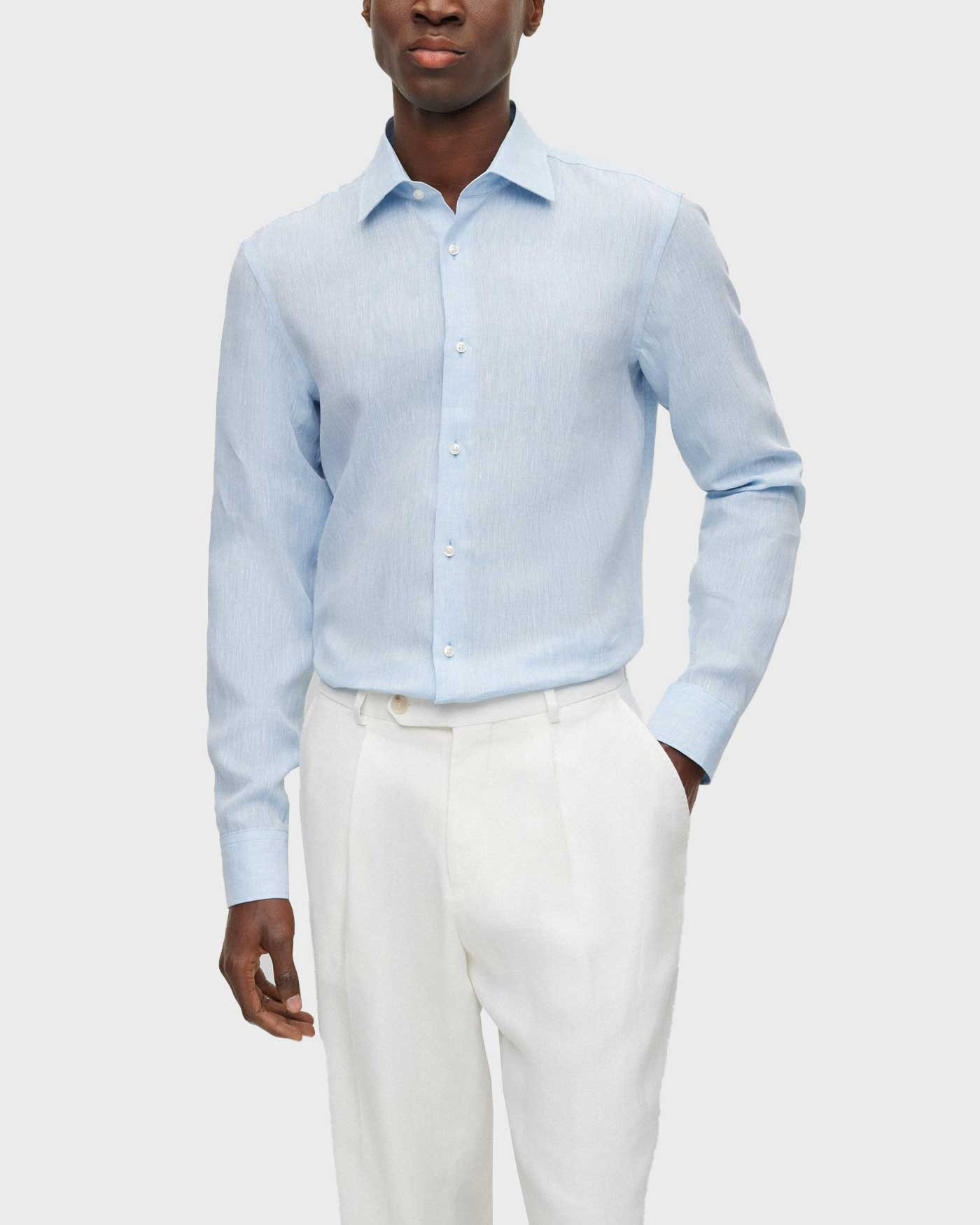 BOSS ΑΝΔΡΙΚΟ ΠΟΥΚΑΜΙΣΟ H-HANK - 50490234 - sagiakos-stores.gr
