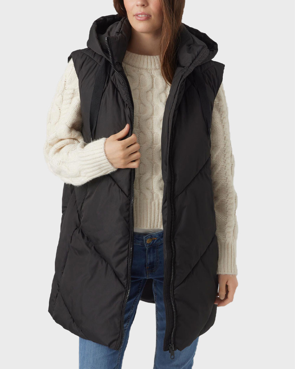 VERO MODA ΓΥΝΑΙΚΕΙΟ PUFFER ΓΙΛΕΚΟ ΜΕ ΚΟΥΚΟΥΛΑ - 10296629 - sagiakos ...