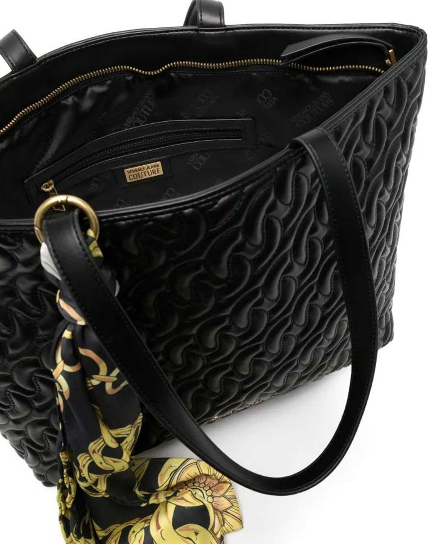 VERSACE ΓΥΝΑΙΚΕΙΑ SHOPPER ΤΣΑΝΤΑ ΜΕ ΔΙΑΚΟΣΜΗΤΙΚΟ ΜΑΝΤΗΛΙ - 75V4BA9 ...