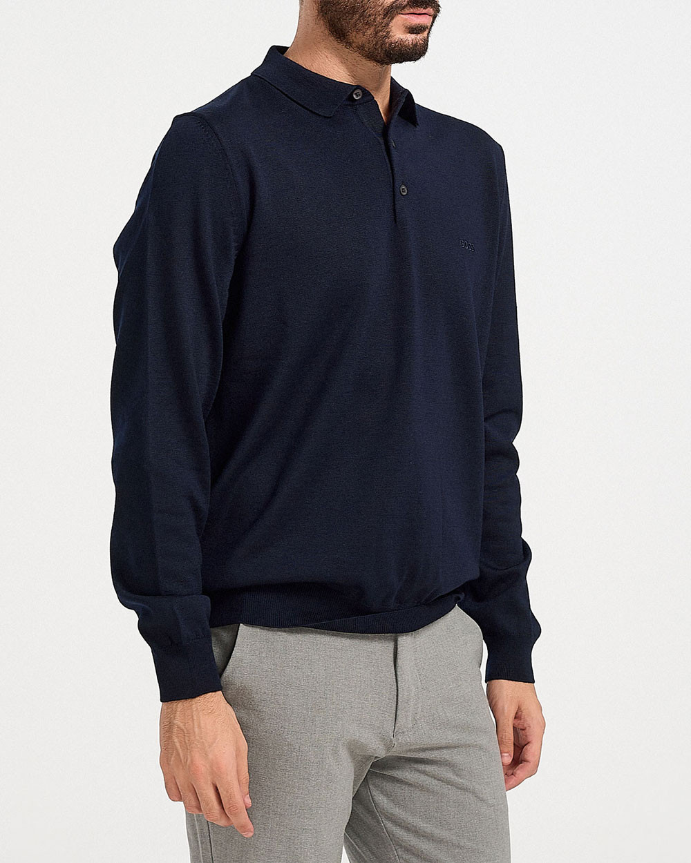 BOSS BONO ΑΝΔΡΙΚΗ ΜΑΛΛΙΝΗ ΜΠΛΟΥΖΑ POLO - 50476357 - sagiakos-stores.gr