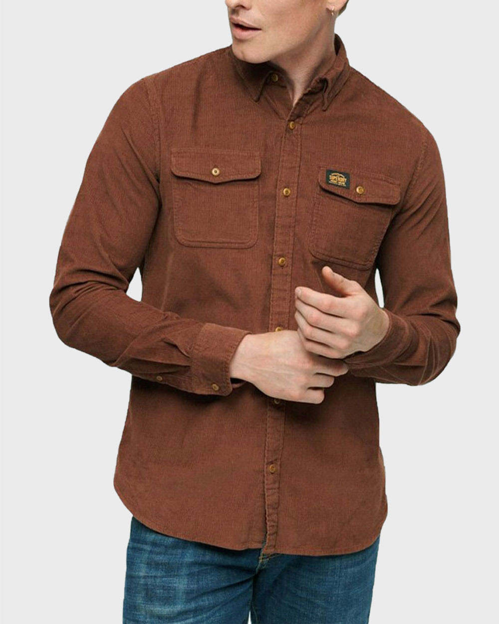 SUPERDRY ΑΝΔΡΙΚΟ ΠΟΥΚΑΜΙΣΟ ΚΟΤΛΕ - M4010722A - sagiakos-stores.gr