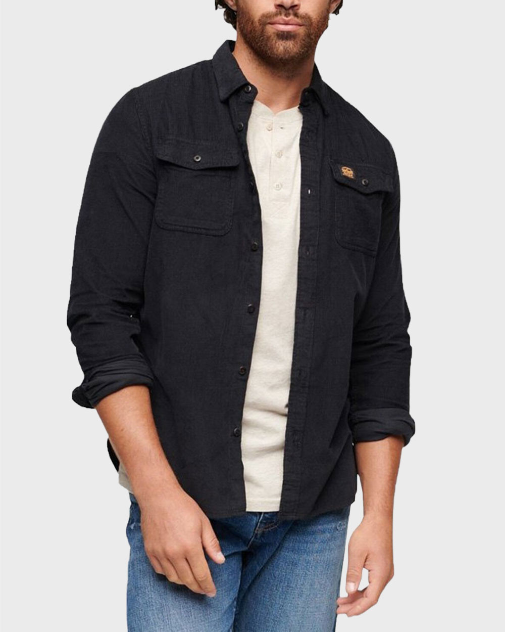 SUPERDRY ΑΝΔΡΙΚΟ ΠΟΥΚΑΜΙΣΟ ΚΟΤΛΕ - M4010722A - sagiakos-stores.gr