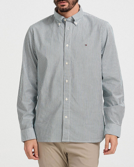 TOMMY HILFIGER ΡΙΓΕ ΑΝΔΡΙΚΟ ΠΟΥΚΑΜΙΣΟ - MW0MW33335 - sagiakos-stores.gr