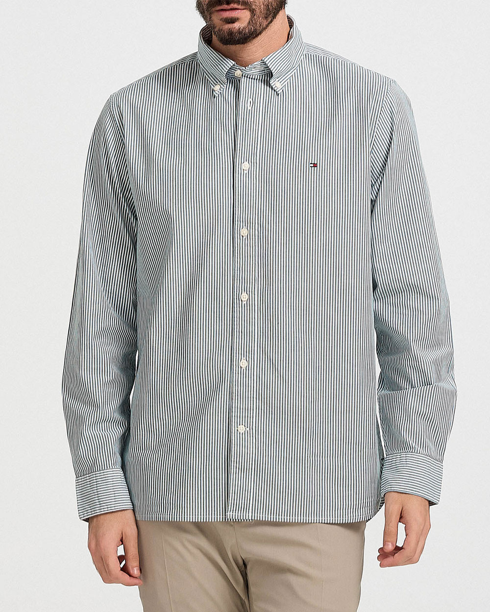 TOMMY HILFIGER ΡΙΓΕ ΑΝΔΡΙΚΟ ΠΟΥΚΑΜΙΣΟ - MW0MW33335 - sagiakos-stores.gr
