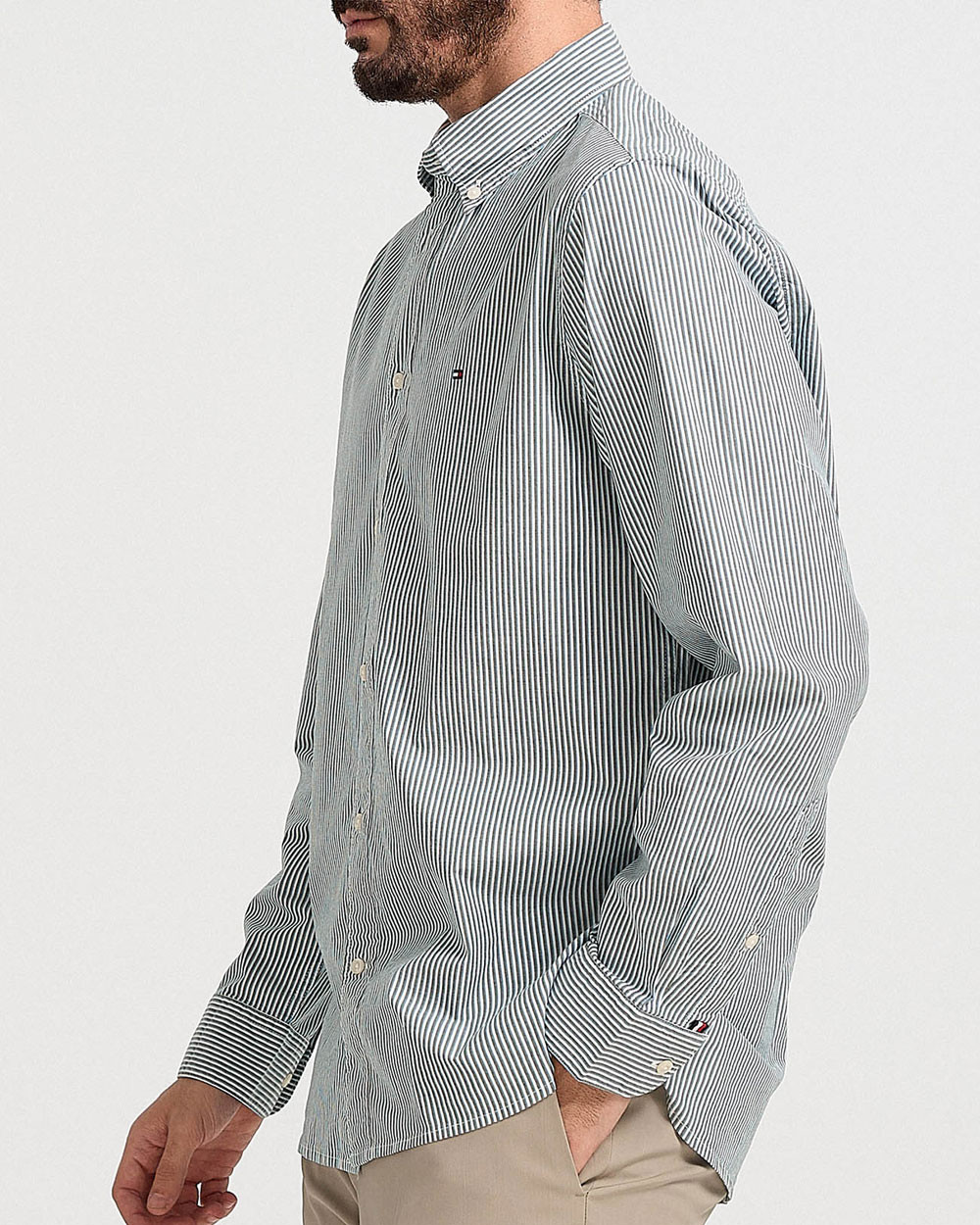 TOMMY HILFIGER ΡΙΓΕ ΑΝΔΡΙΚΟ ΠΟΥΚΑΜΙΣΟ - MW0MW33335 - sagiakos-stores.gr