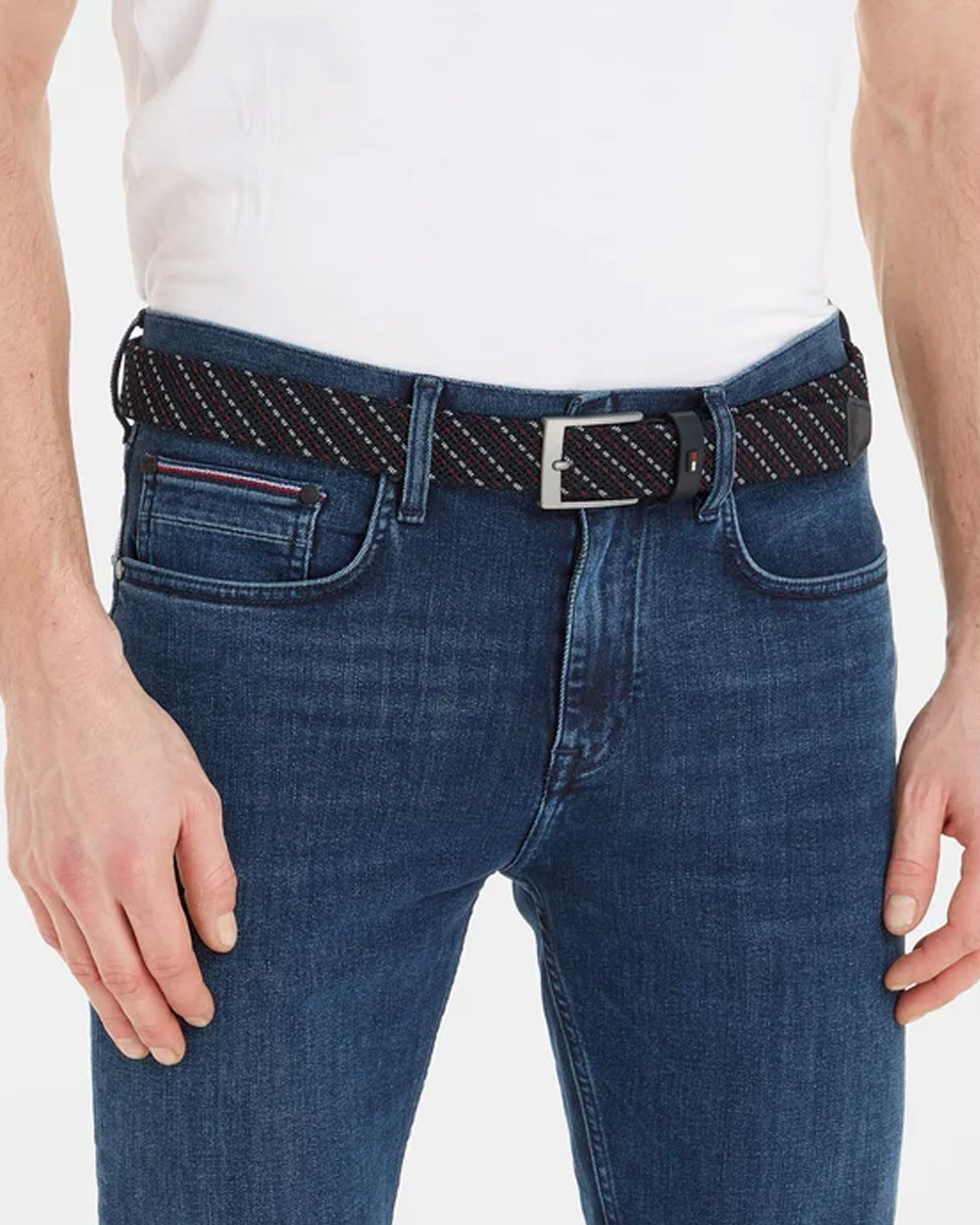 TOMMY HILFIGER ΑΝΔΡΙΚΗ ΖΩΝΗ ΠΛΕΚΤΗ - AM0AM11459 - sagiakos-stores.gr
