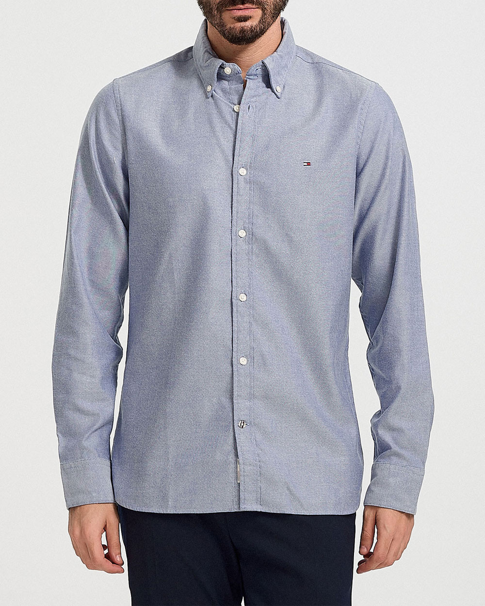 TOMMY HILFIGER ΑΝΔΡΙΚΟ ΠΟΥΚΑΜΙΣΟ OXFORD ΣΤΕΝΗ ΓΡΑΜΜΗ - MW0MW33305 ...