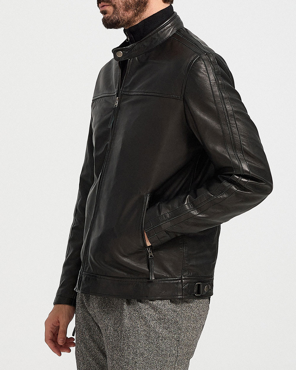 X SOMA ΑΝΔΡΙΚΟ ΔΕΡΜΑΤΙΝΟ BIKER ΤΖΑΚΕΤ - Μ-ΜP020 - sagiakos-stores.gr