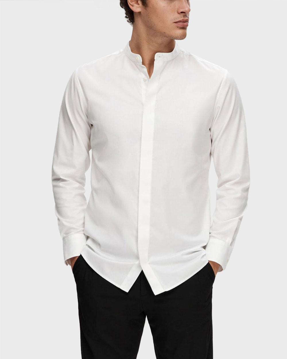 SELECTED ΑΝΔΡΙΚΟ ΠΟΥΚΑΜΙΣΟ MAO - 16092003 - sagiakos-stores.gr