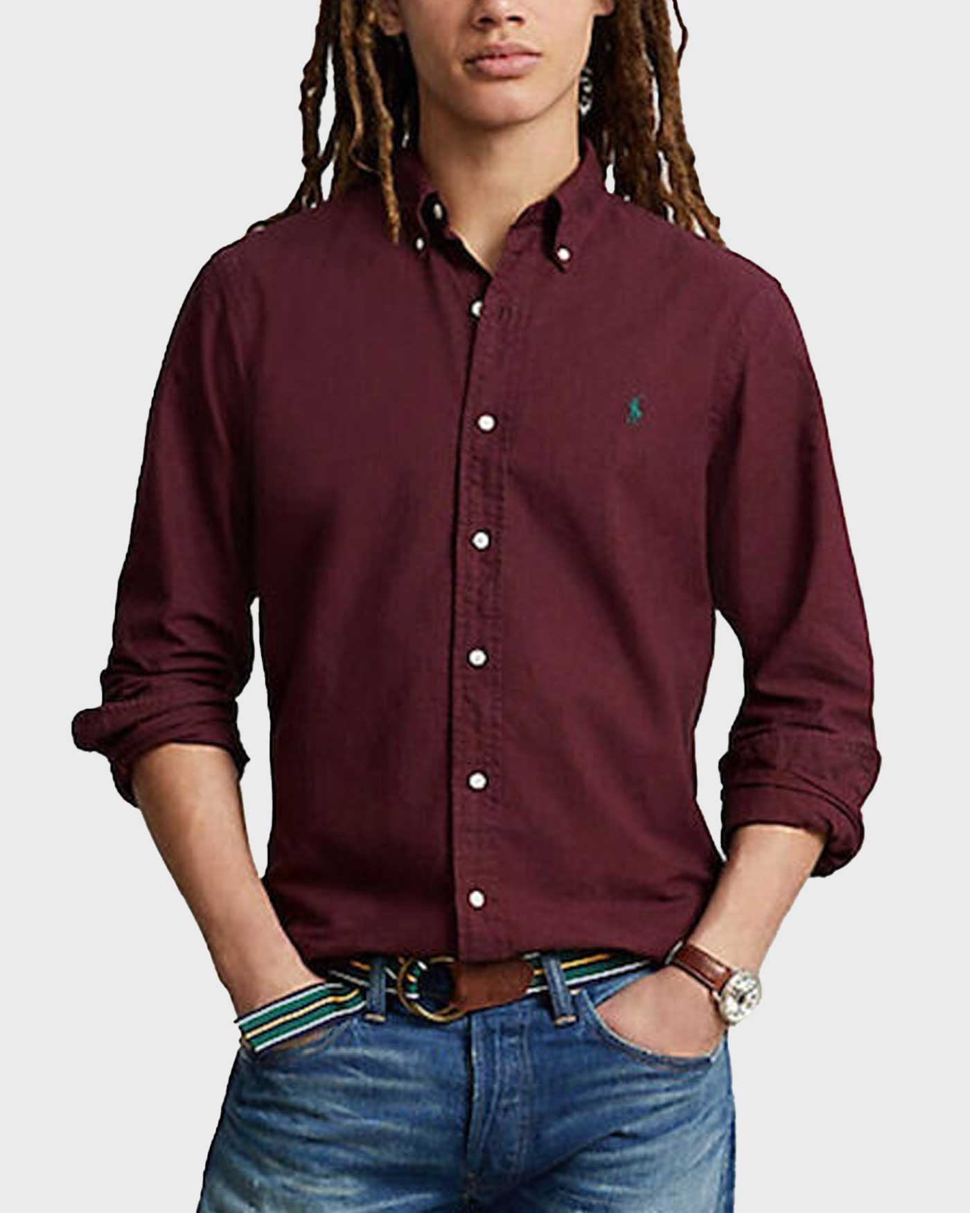 POLO RALPH LAUREN ΑΝΔΡΙΚΟ ΠΟΥΚΑΜΙΣΟ 100% ΒΑΜΒΑΚΙ - 710805564046 ...