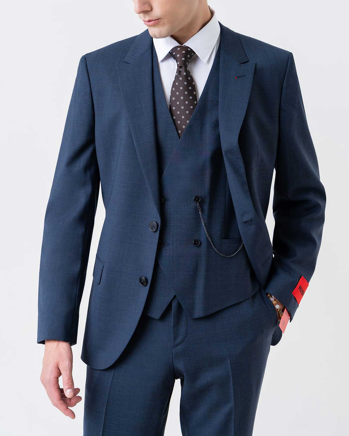 HUGO ΑΝΔΡΙΚΟ ΚΟΣΤΟΥΜΙ 3 PIECES ΣΤΕΝΗ ΓΡΑΜΜΗ HENRY/GETLIN - 50500411 ...