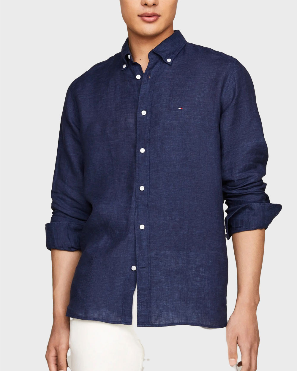 TOMMY HILFIGER ΑΝΔΡΙΚΟ ΠΟΥΚΑΜΙΣΟ ΛΙΝΟ - MW0MW34602 - sagiakos-stores.gr
