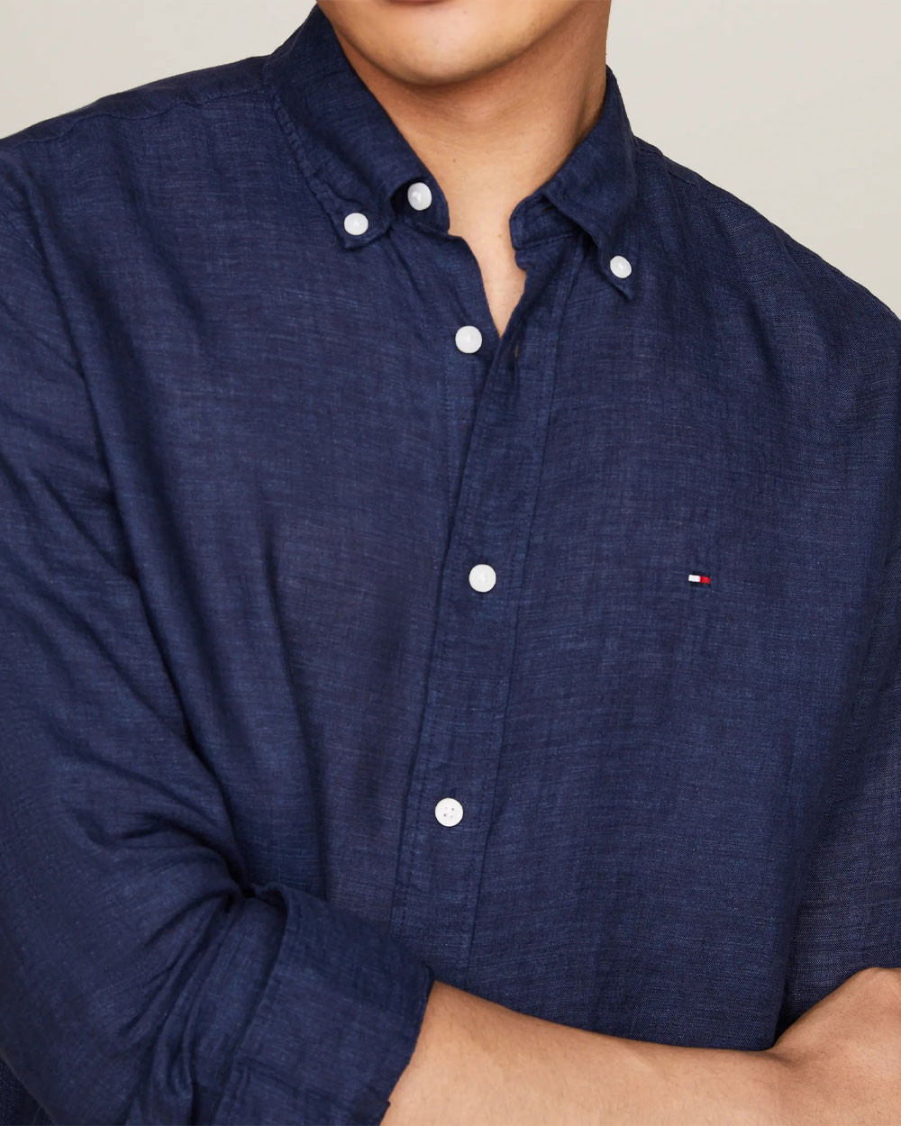 TOMMY HILFIGER ΑΝΔΡΙΚΟ ΠΟΥΚΑΜΙΣΟ ΛΙΝΟ - MW0MW34602 - sagiakos-stores.gr