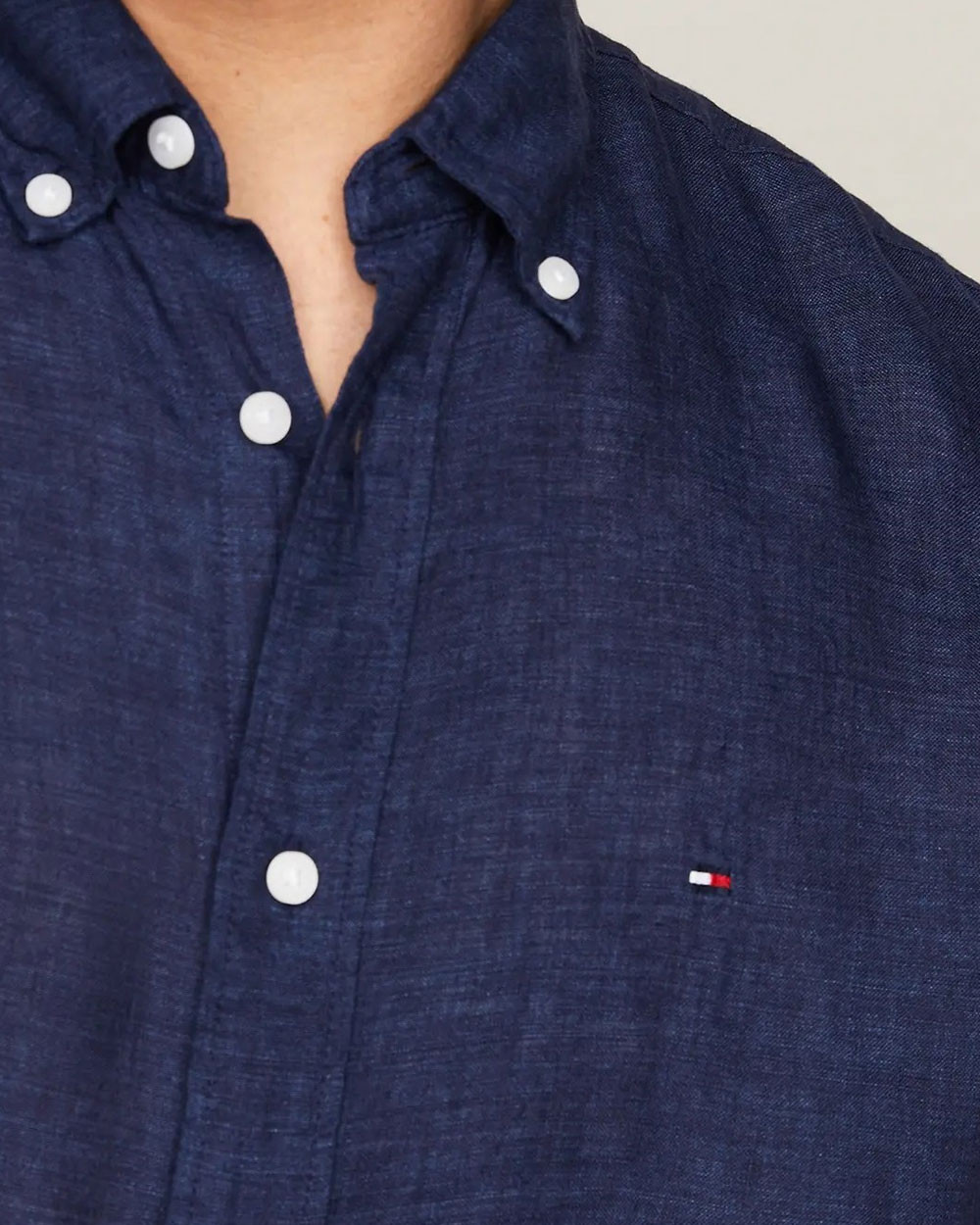 TOMMY HILFIGER ΑΝΔΡΙΚΟ ΠΟΥΚΑΜΙΣΟ ΛΙΝΟ - MW0MW34602 - sagiakos-stores.gr