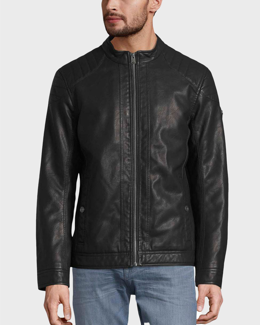 TOM TAILOR ΑΝΔΡΙΚΟ ΔΕΡΜΑΤΙΝΟ ΜΠΟΥΦΑΝ BIKER - 1026337 - sagiakos-stores.gr