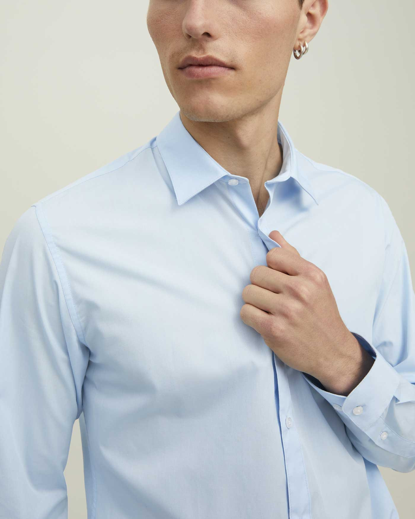 JACK & JONES ΑΝΔΡΙΚΟ ΠΟΥΚΑΜΙΣΟ ΣΤΕΝΗ ΓΡΑΜΜΗ - 12187222 - sagiakos-stores.gr