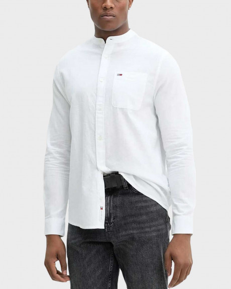 TOMMY JEANS ΑΝΔΡΙΚΟ ΛΙΝΟ ΠΟΥΚΑΜΙΣΟ ΜΑΟ - DM0DM20876 - sagiakos-stores.gr