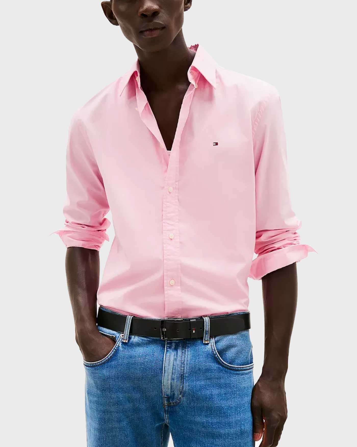 TOMMY HILFIGER TH FLEX ΑΝΔΡΙΚΟ ΠΟΥΚΑΜΙΣΟ ΠΟΠΛΙΝΑ - MW0ΜW37550 ...