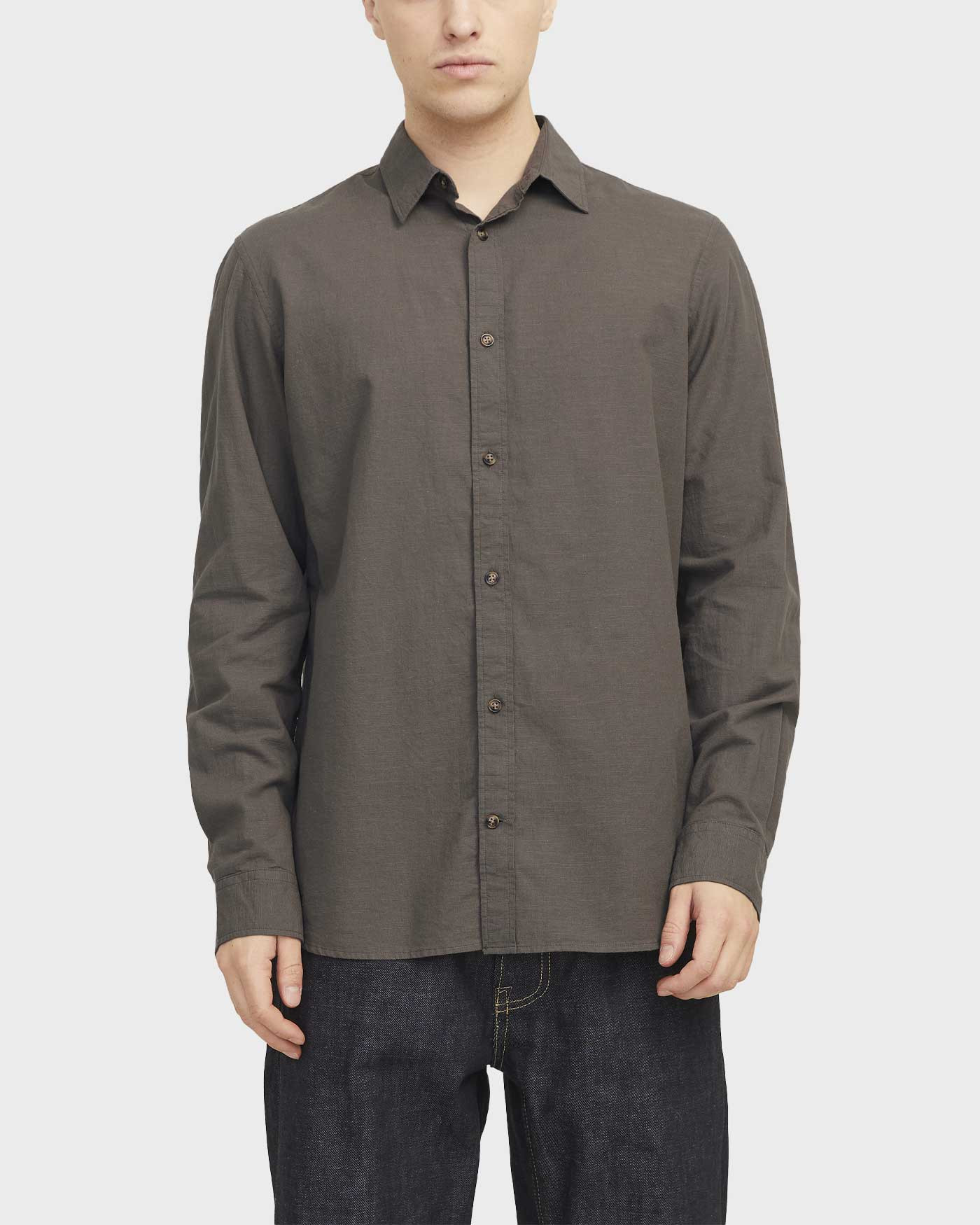 JACK & JONES ΑΝΔΡΙΚΟ ΛΙΝΟ ΠΟΥΚΑΜΙΣΟ - 12269315 - sagiakos-stores.gr