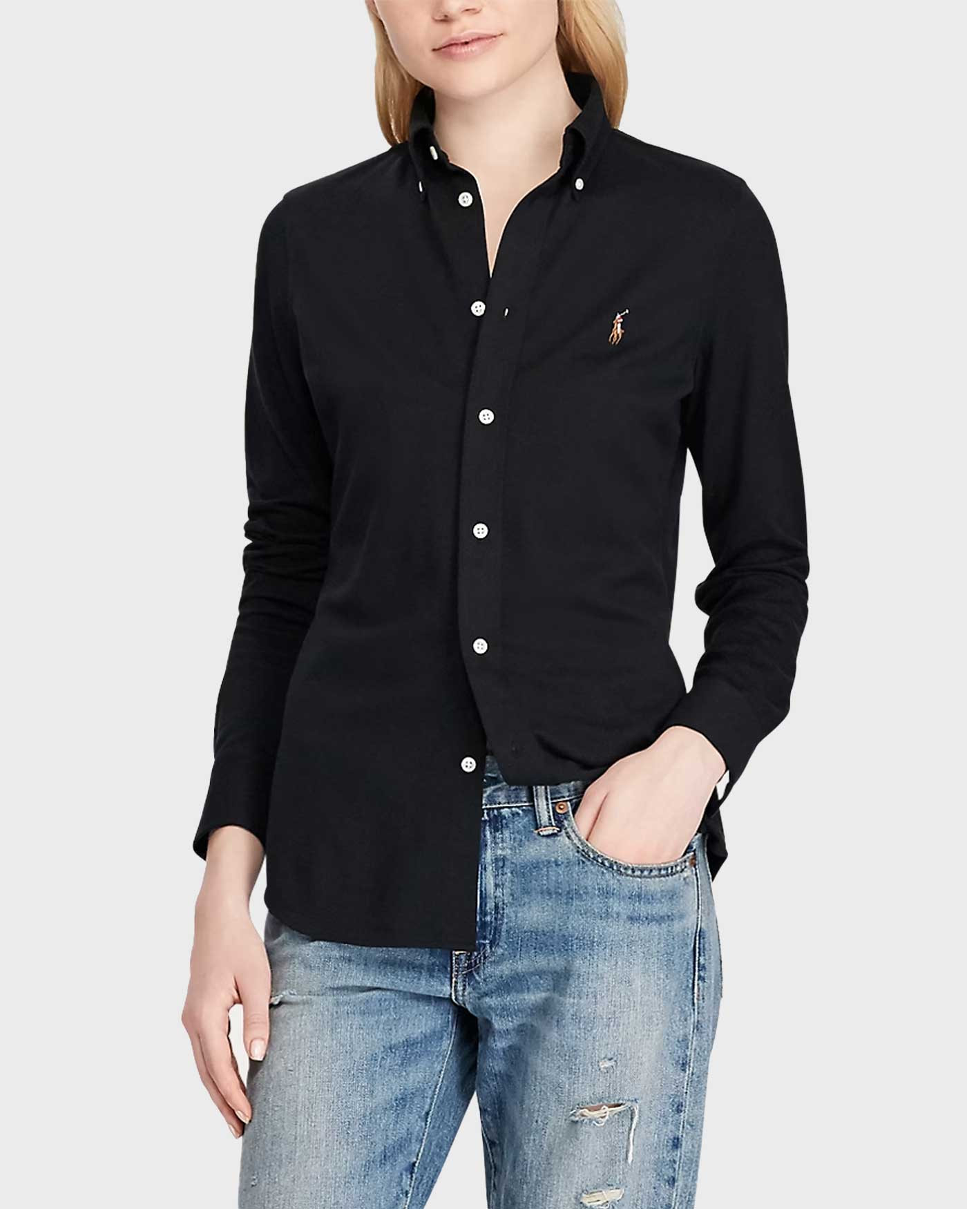POLO RALPH LAUREN ΓΥΝΑΙΚΕΙΟ ΠΟΥΚΑΜΙΣΟ ΠΙΚΕ ΣΤΕΝΗ ΓΡΑΜΜΗ - 211664427010 ...