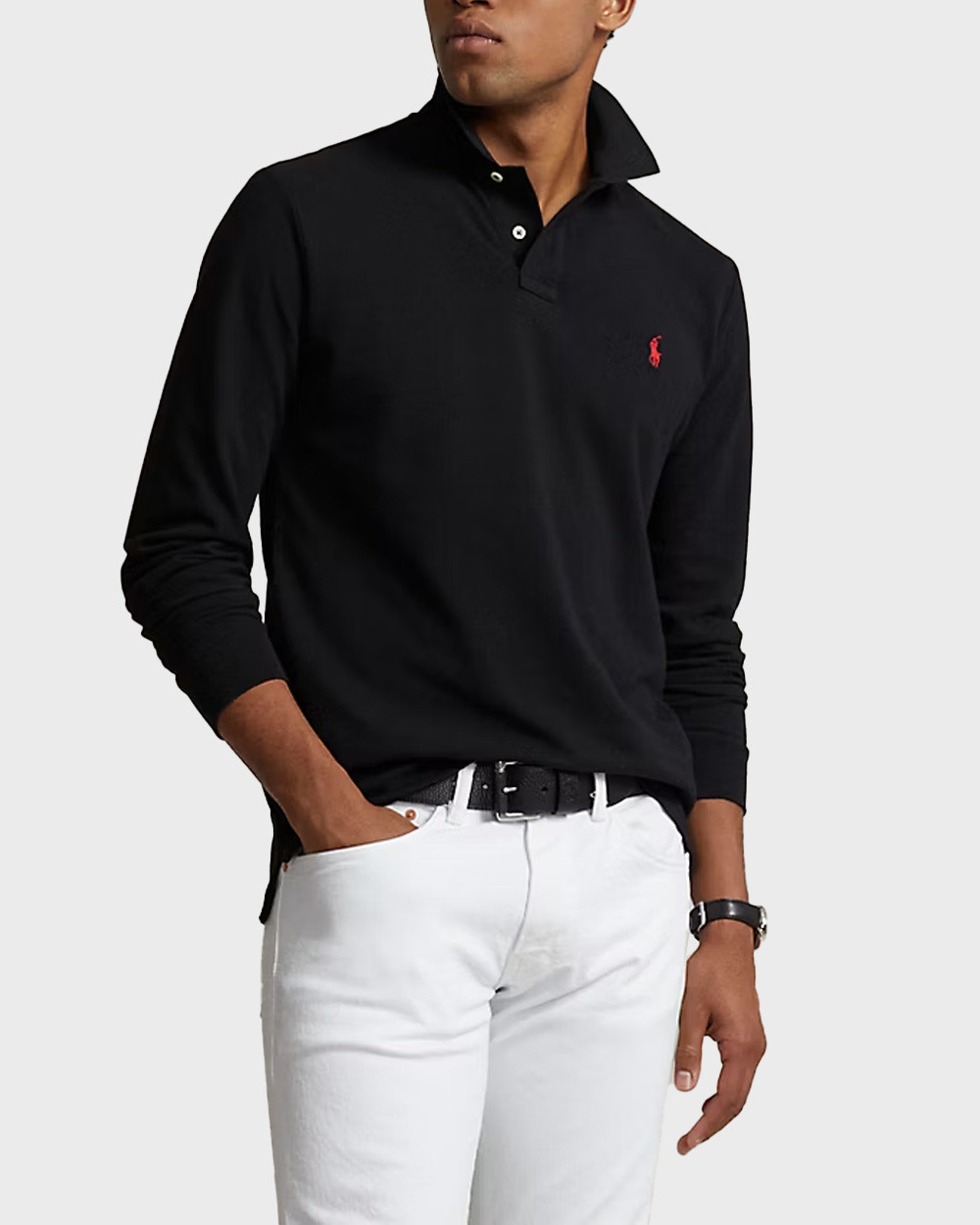 POLO RALPH LAUREN MEN'S LONG-SLEEVED POLO SHIRT - 710680790045 ...
